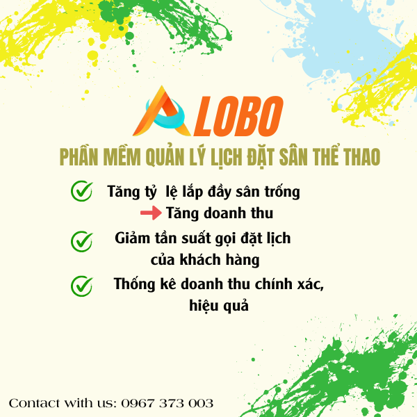 Phần mềm quản lý lịch đặt sân thể thao hiệu quả nhất - ALOBO – Phần mềm ...